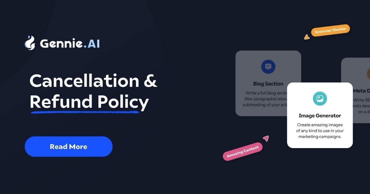 Cancellation & Refund Policy | Gennie